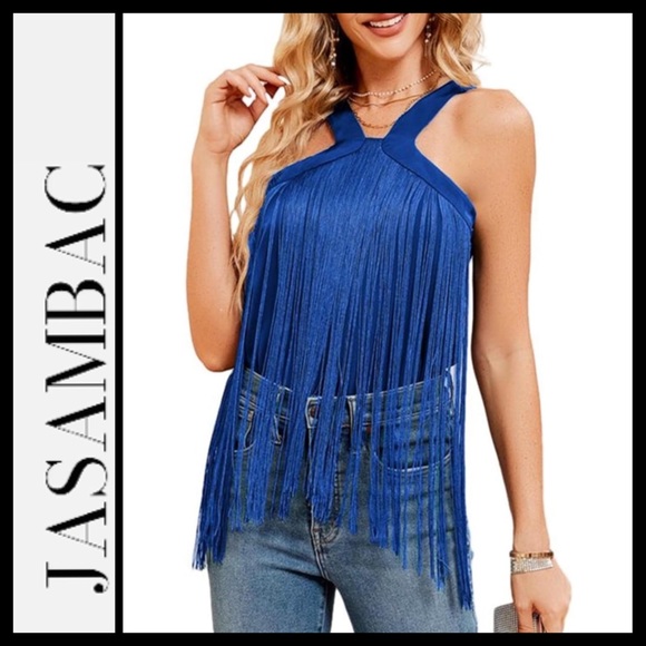 Jasambac | Tops | Nwt Silky Fringe Tank Top | Poshmark